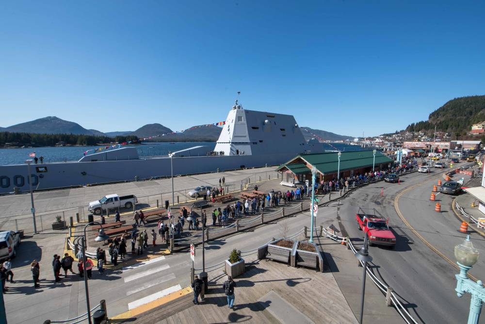 Navy destroyer, USS Zumwalt, makes stop in Ketchikan - KRBD