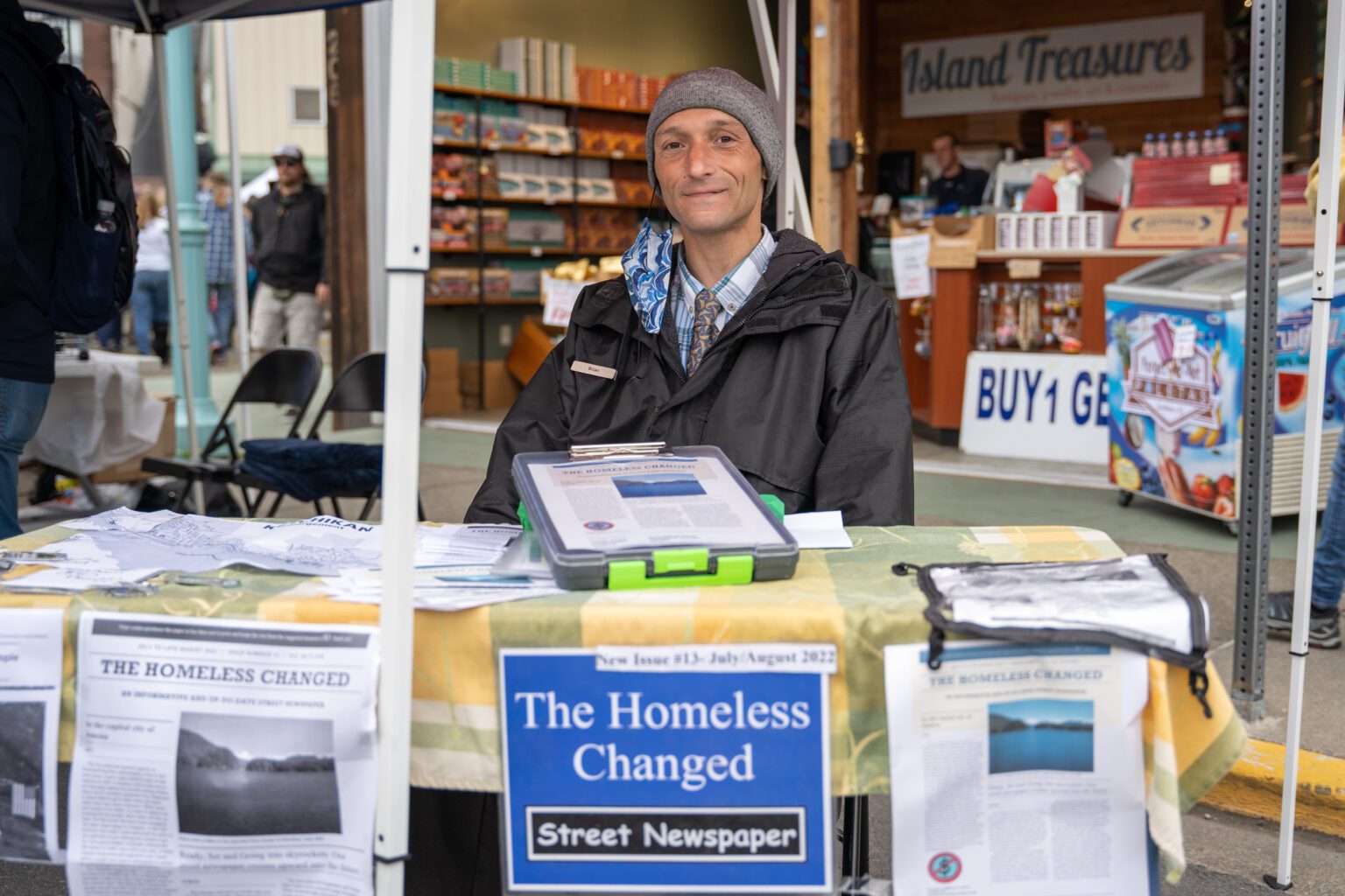 A postcard from the vendor's market at this year's Blueberry Arts ...