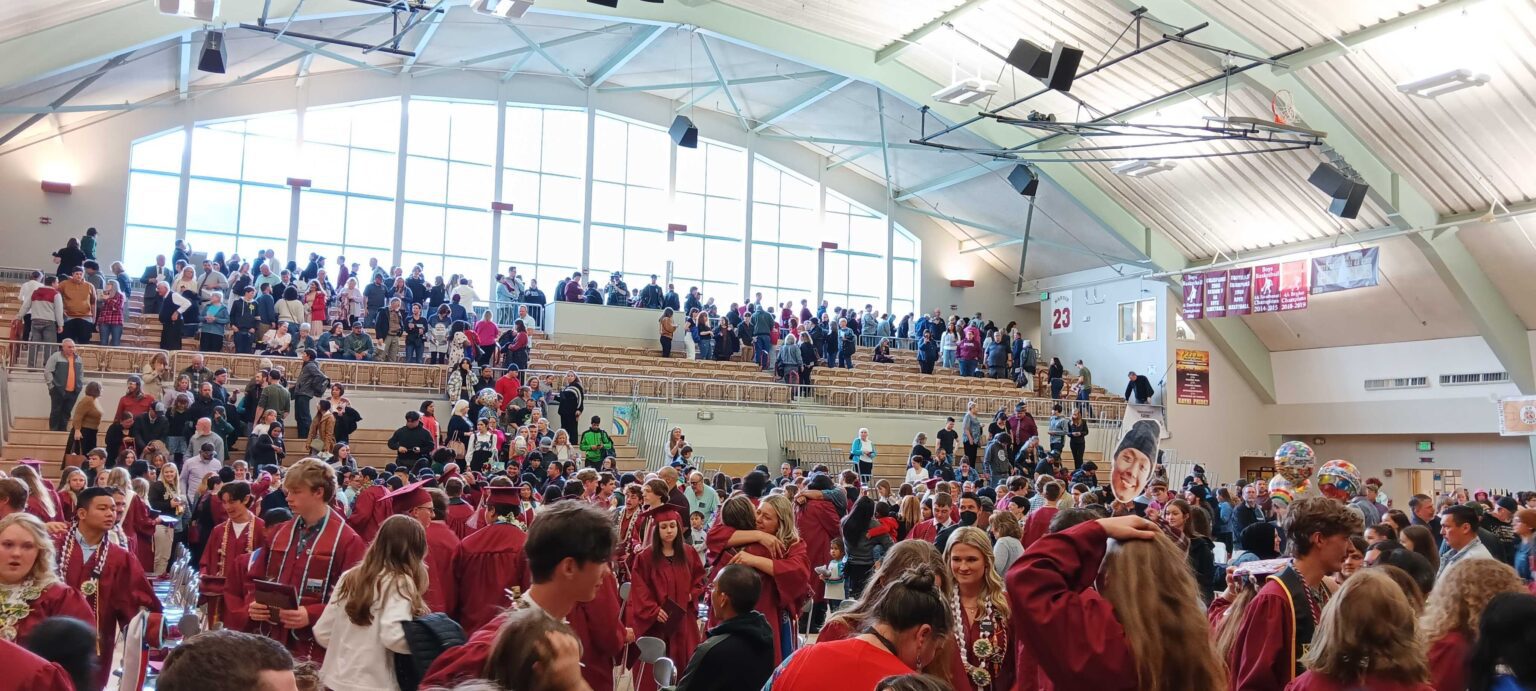Ketchikan High School's class of 2023 toss their caps - KRBD